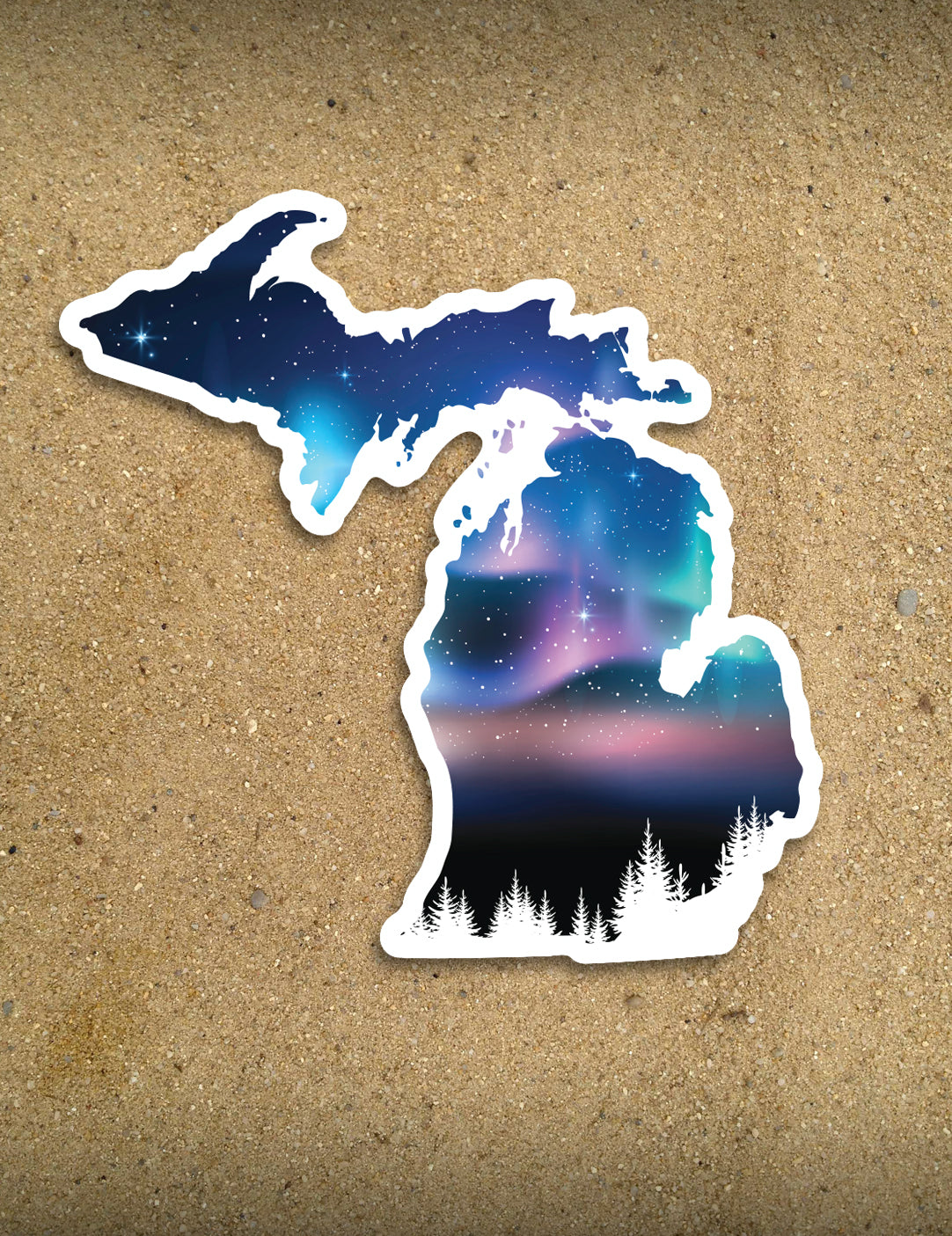 Northern Lights - 4" Michigan Sticker – EastMichNatives Nature Store